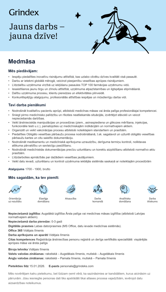MEDMĀSA - Grindeks career
